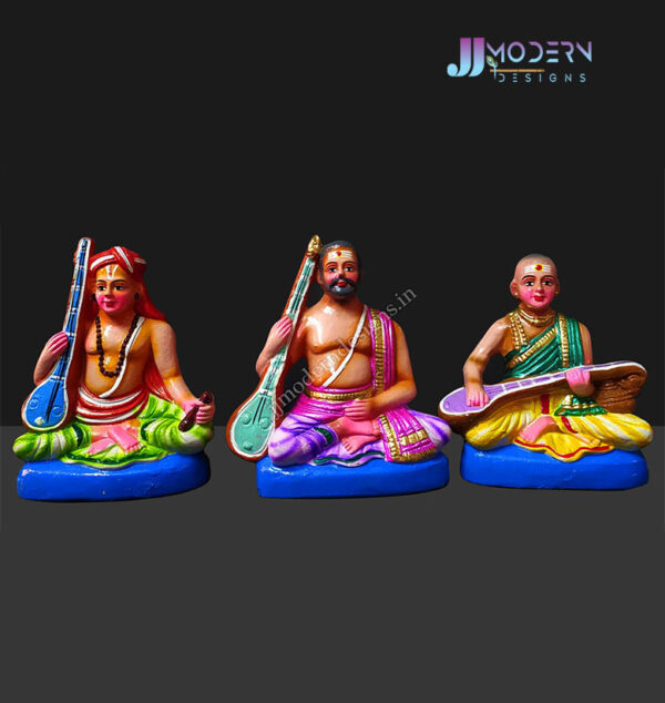 Sangeetha Mummoorthigal 10 Inch (Clay) - Navarathri Golu Dolls Online ...