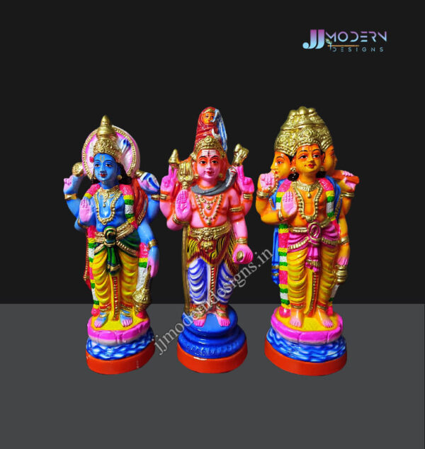 Brahma, Sivan, Vishnu Standing 16 Inch (P/M) - Navarathri Golu Dolls ...