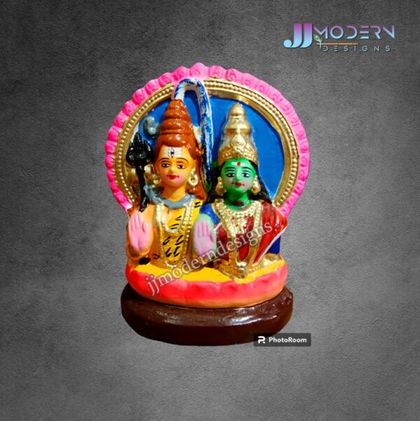 Sivan Parvathi 9inc (clay) - Navarathri Golu Dolls Online Shopping @JJ ...
