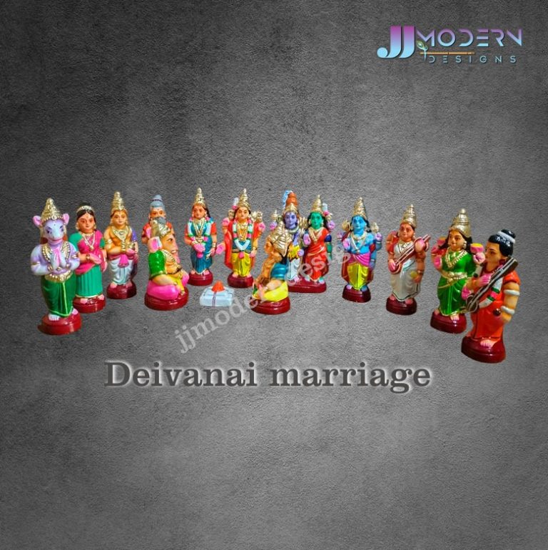 Deivanai Marriage Set 8inc (Clay) - Navarathri Golu Dolls Online ...