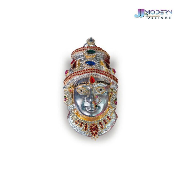 Varalakshmi Amman Face German Silver Stone Finishing - Navarathri Golu ...